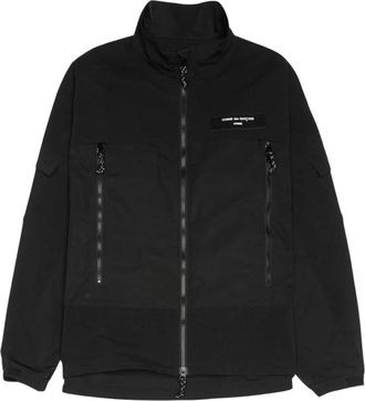 Comme Des Gar&ccedil;ons Homme, Sport, Noir, Taille: L Veste &agrave; &eacute;cusson logo et empi&egrave;cements
