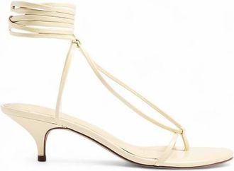 NA-KD Kristine Bennigsen - Chaussures &agrave; talon et brides nou&eacute;es - Jaune clair
