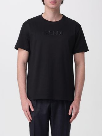 Fendi T-shirt en coton avec logo