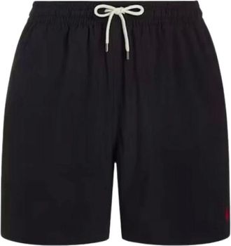 Ralph Lauren Homme, Maillots de bain, Noir, Taille: XL Traveler Mid Swim Trunk