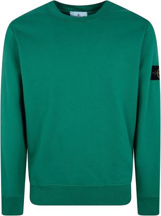 Stone Island Homme, Sweatshirts et sweats &agrave; capuche, Vert, Taille: M 6100060 SweaT-shirt en molleton de coton