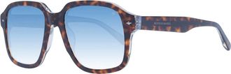 Scotch & Soda Homme, Accessoires, Brun, Taille: ONE Size Lunettes de Soleil Homme Marron Carr&eacute; D&eacute;grad&eacute; Bleu