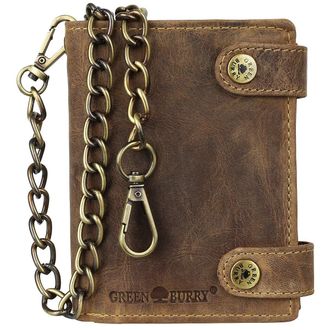 Greenburry Vintage RFID Leder Biker Wallet Geldb&ouml;rse Portemonnaie mit Kette BV-1796AB-RFID-25/Chain