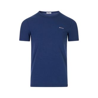 Kiton T-Shirt mit Logo-Stickerei - - Tops - Herren - Blau - L