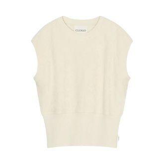 Closed Femme, Pulls, Beige, Taille: 38 FR Chemise ajust&eacute;e en m&eacute;lange de coton