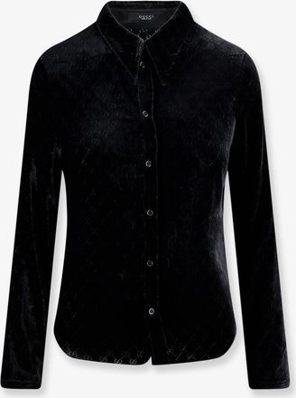 Gucci Stretch GG d&eacute;vor&eacute; velvet shirt - GUCCI - gender_Man