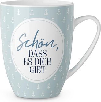 La Vida LaVida Becher für Dich 250 ml, Schön dass es Dich gibt, Anker, maritim