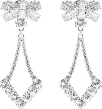 Alessandra Rich Femme, Accessoires, Gris, Taille: ONE Size Boucles doreilles clip Cristal
