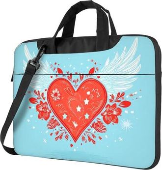 Generic Sac pour ordinateur portable de 15,6, housse color&eacute;e avec bandouli&egrave;re pour ordinateur portable de 15,6, housse de protection antichoc pour homme et fe