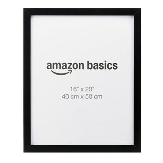 Amazon Basics Rechteckiger Poster-/Bilderrahmen aus Holz, 40cm x 50cm, Schwarz
