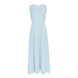 Moss Copenhagen Daria SL V Kleid - - Dresses - Damen - Blau - XL