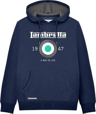 Lambretta Target Kapuzenpullover f&uuml;r Herren (Marine/Wasserfarben)
