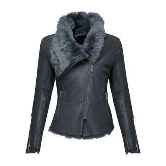 VSP Vsp, Femme, Vestes, Bleu, Taille: 40 FR Renata Clotho Shearling Jacket