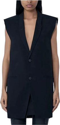 Rick Owens Femme, Vestes, Noir, Taille: 38 FR Veste Concordian