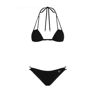 Dolce & Gabbana Femme, Maillots de bain, Noir, Taille: 42 FR Triangle + Brief
