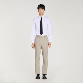 Sandro Pantalon de costume en laine