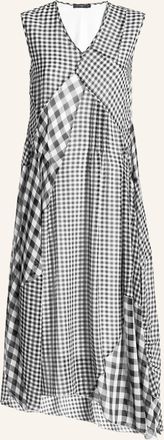 High High Karo-Kleid Portal schwarz