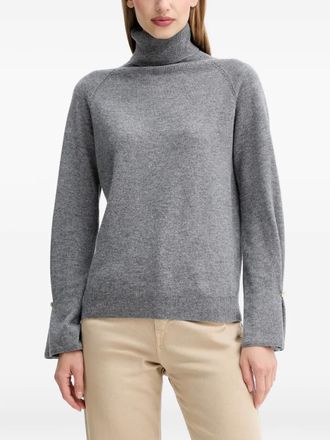 Fracomina pull en laine &agrave; col roul&eacute; - Gris