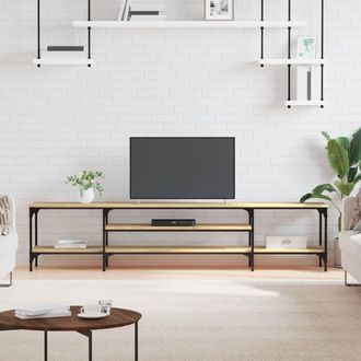 vidaXL Vidaxl - Mobile Tv Rovere Sonoma 201x35x45 Cm Legno Multistrato E Ferro