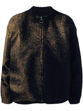 Maison Margiela cardigan Sandstorm &agrave; bords contrastants - Bleu