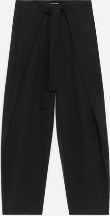 Arket Elegante Hose Im Wickeldesign -Schwarz