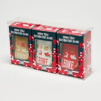 LEONE 1947 Kit de 3 Mini Gants Xmas, Ornement Arbre de No&euml;l, Or- Rouge-Blanc KIT23X