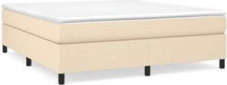 vidaXL Bettgestell ohne Matratze Creme 160x200 cm Stoff Vidaxl