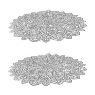 BESPORTBLE 2st&uuml;cke Tischset aus PVC mit Hitzeschutz Elegante Geschirrmatte als Tischschutzmatte f&uuml;r Feiern Hochzeiten und Zuhause Strapazierf&auml;hig und Praktisch