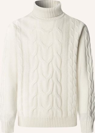 Hackett Pullover Cable Roll Neck weiss