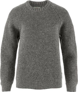 Fj&auml;llr&auml;ven Damen &Ouml;vik Waffle Knit Sweatshirt, Grey, 42