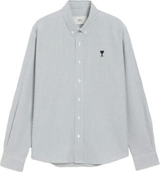 Ami Chemise classique &agrave; manches longues contrast&eacute;e et col boutonn&eacute;