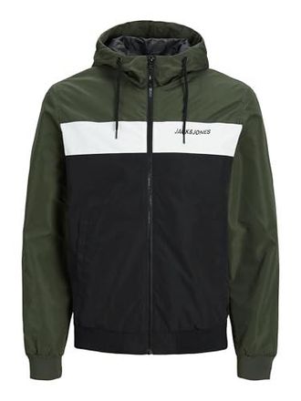 Jack & Jones JJERUSH Hood Bomber Noos, Forest Night, XS pour des Hommes