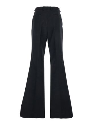 Valentino Mens Pants, Nylon-Wool Gabardine, Black Polyester Trousers