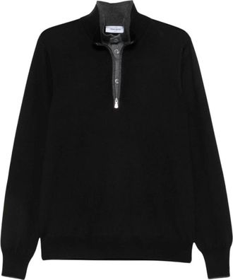 Gran Sasso Pull col roul&eacute; 55157 14290 - Homme - Pulls - Noir - Taille: L