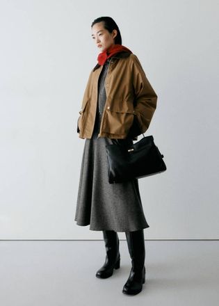 Mango Jupe midi &eacute;vas&eacute;e noir - Femme - 34 - MANGO