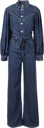 7 For All Mankind Femme, Combinaisons et Ensembles, Bleu, Taille: 36 FR Combinaison Jo &agrave; taille nou&eacute;e