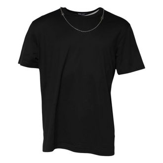 Dolce & Gabbana T-Shirt mit Rundhalsausschnitt - - Tops - Herren - Schwarzk - 5XL