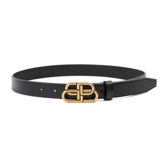 Balenciaga Gürtel - Black Bb Thin Belt - Gr. 80 - in Schwarz - für Damen