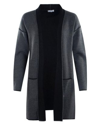 Hajo Strickjacke Long Strickjacke Doubleface Optik
