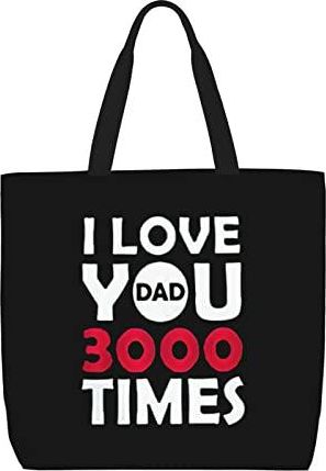 Generic Sac De Courses Bonne F&ecirc;te Des P&egrave;res! Je TAime Papa! Sac De Shopping Personnaliser Avec Poign&eacute;es Sacs En Toile Pour Femmes, Pour Shopping, Burea, Femme