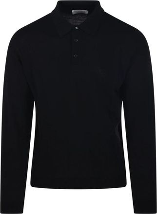 Roberto Collina Polo ML - - Knitwear - Herren - Schwarzk - 2XL
