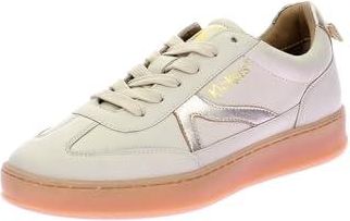 Kickers Justway,Sneakers Bas Femme Blanc Casse Or, 40 EU