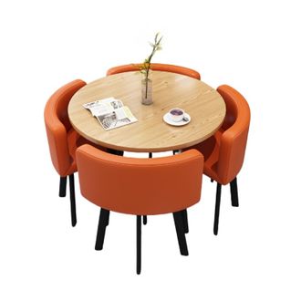 Generic Konferenztisch-Set, 4 St&uuml;hle mit Tisch, K&uuml;chentisch mit 4 St&uuml;hlen, platzsparender Empfangstresen, Fr&uuml;hst&uuml;cksbartisch, Lounge- und Besprechungsm&ouml;bel, 3