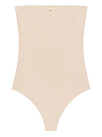 Courr&egrave;ges body-bustier &agrave; logo imprim&eacute; - Tons neutres