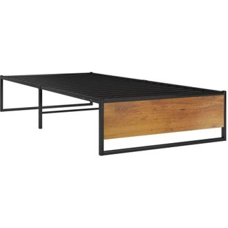 vidaXL Bettgestell Schwarz Metall 100x200 cm vidaXL