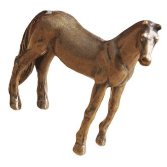 Aboofan Messing Pferdeornament Handgefertigt Tischdekoration Schreibtischfigur Kreatives Messinghandwerk Wohnaccessoire