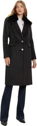Guess Eco Nancy Manteau en laine mélangée, noir, Large