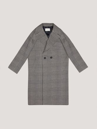 Circolo 1901 Overcheck double-breasted coat Blu-M Overcheck / L/XL