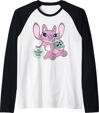 Disney Lilo & Stitch Angel My Emotional Support Boba Tea Raglan