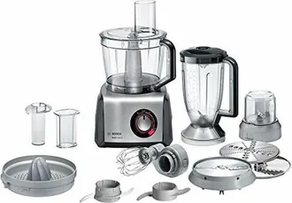 Bosch K&uuml;chenmaschine -, MultiTalent 8, 1250 w, Schwarz, Edelstahl, MC812M844